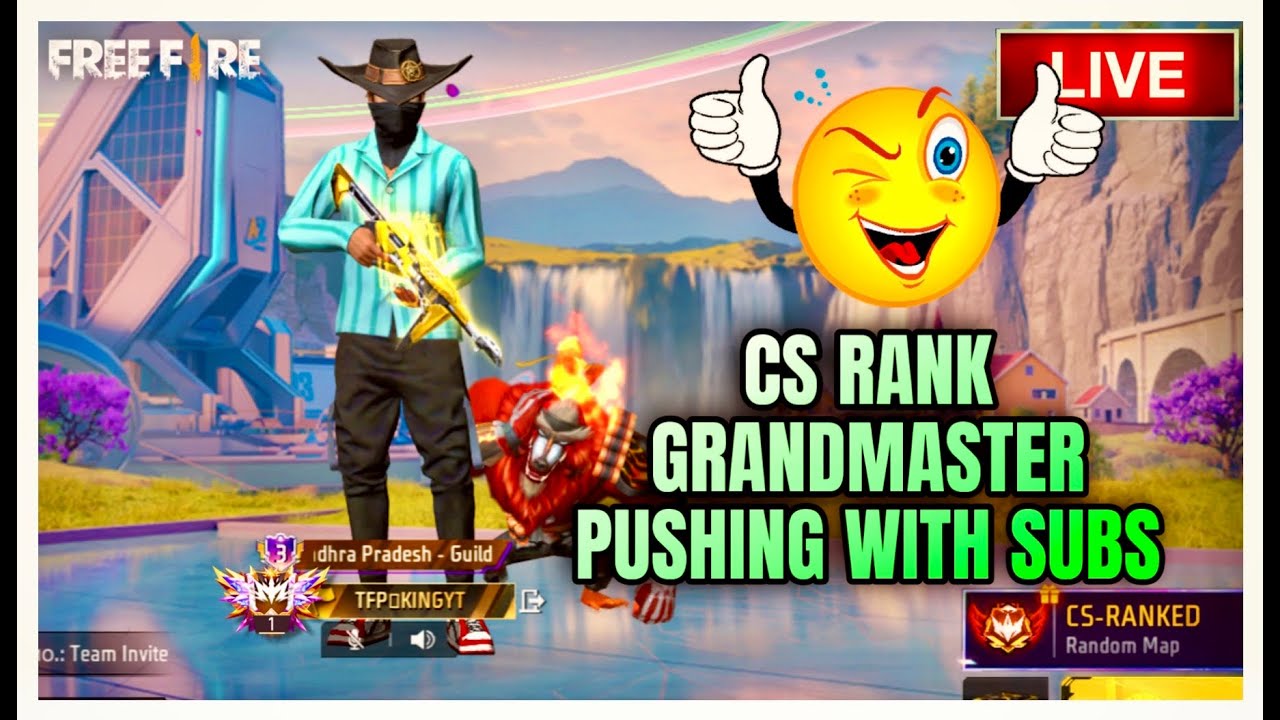 LIVE🛑 CS RANK GRANDMASTER PUSH WITH SUBS #tfpgaming#ff#fftelugu - YouTube