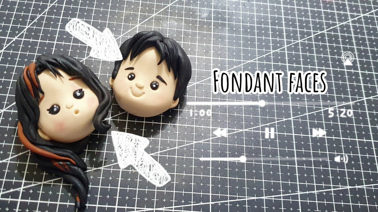 How to Make Simple Fondant/Gumpast Faces/Heads - YouTube