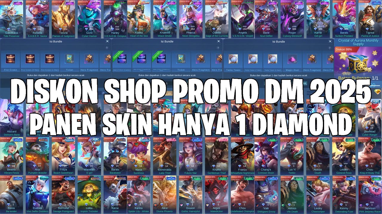 DISKON SHOP PROMO DIAMOND 2025 HINGGA 50% - AUTO PANEN SKIN EPIC 1 ...