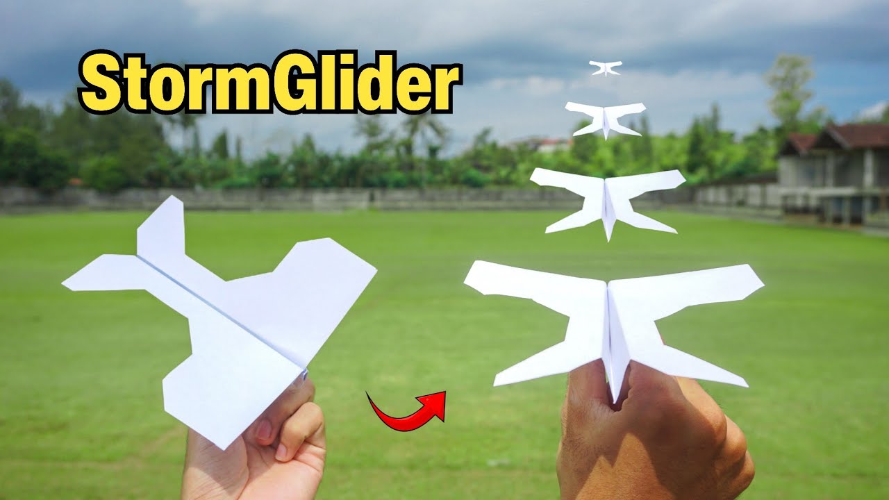 Membuat Pesawat dari Kertas ( Storm Glider ) - ELEKTROGAMI - YouTube