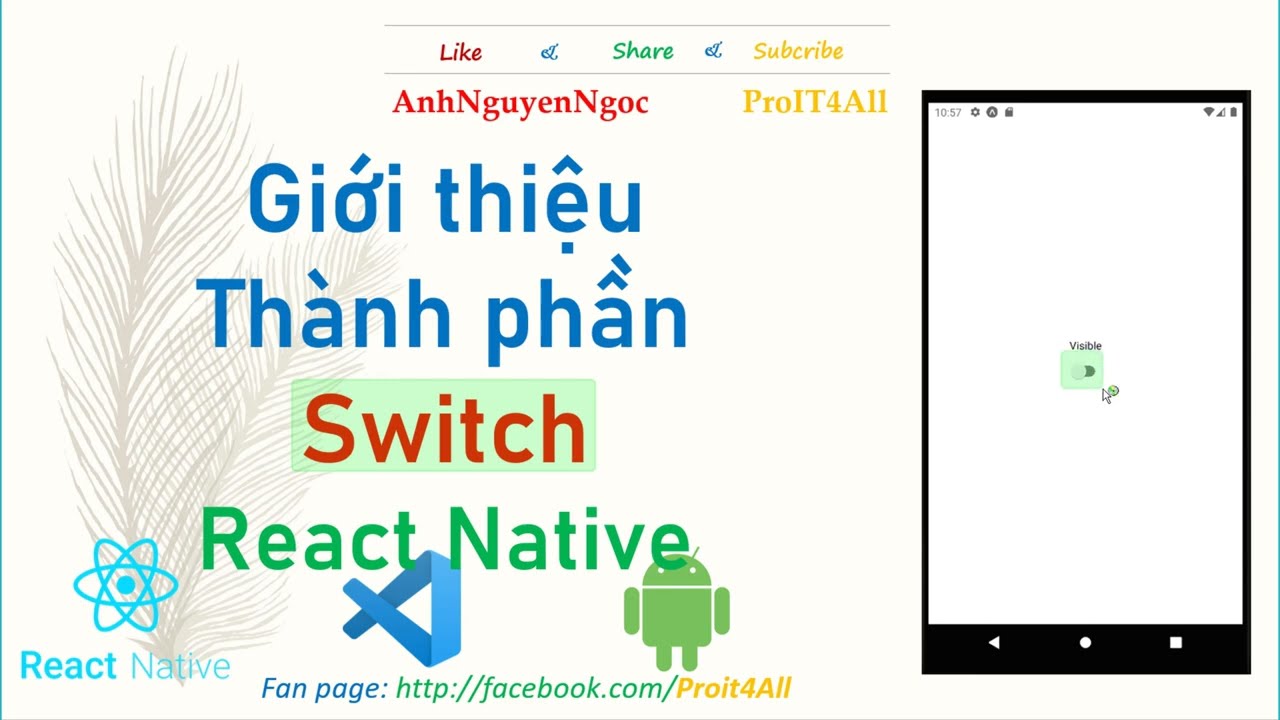 Bài 6.2. Thành phần Switch, React native - YouTube