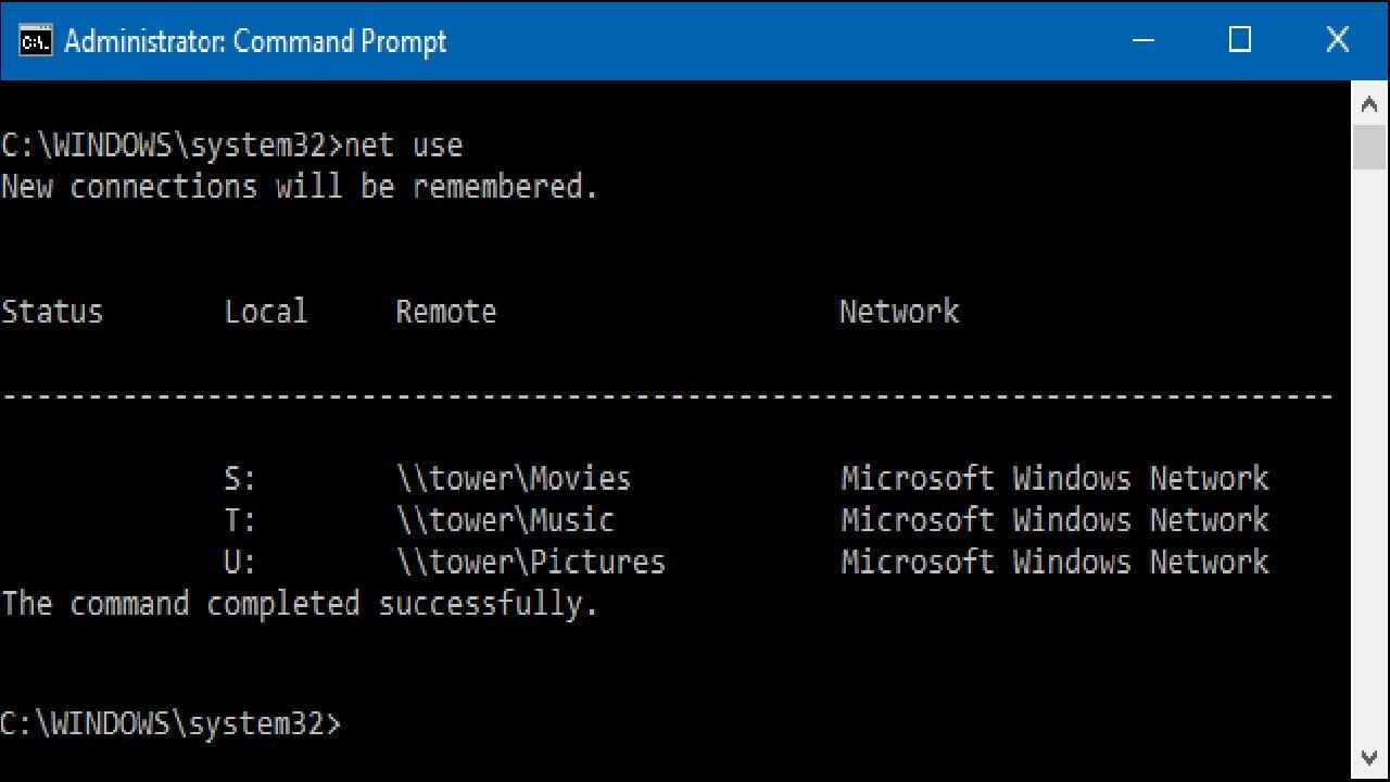 How To Map Network Drives From The Command Prompt In Windows YouTube