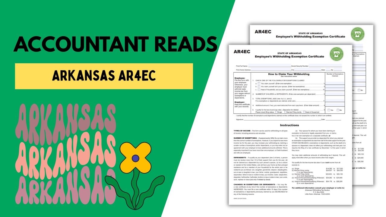 How to Fill Out Arkansas Form AR4EC | Exemptions, Dependents & Low ...