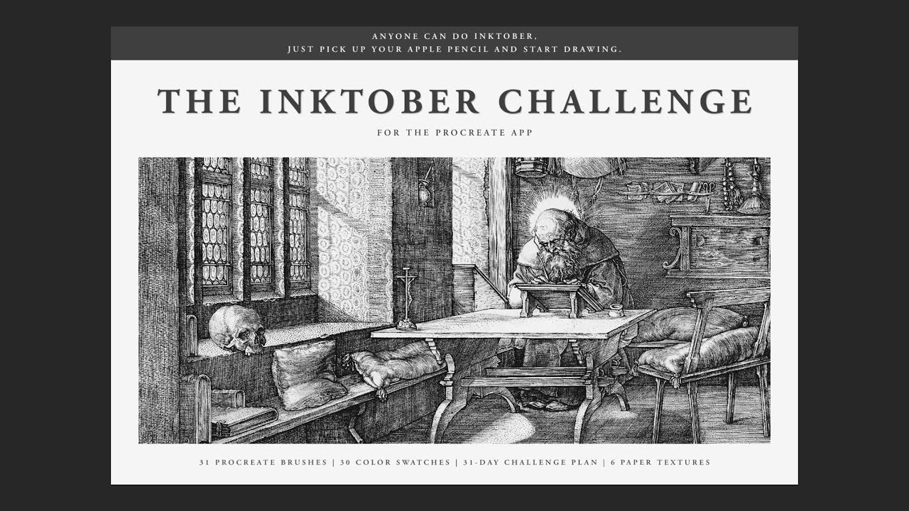 Testing the Inktober Challenge (2024) Procreate Brushes, Paper Textures ...