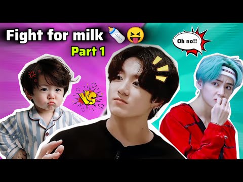Kuku and Jungkook Fight for milk 🍼😝|| Jungkook VS Kuku 😂|| (Part 1)
