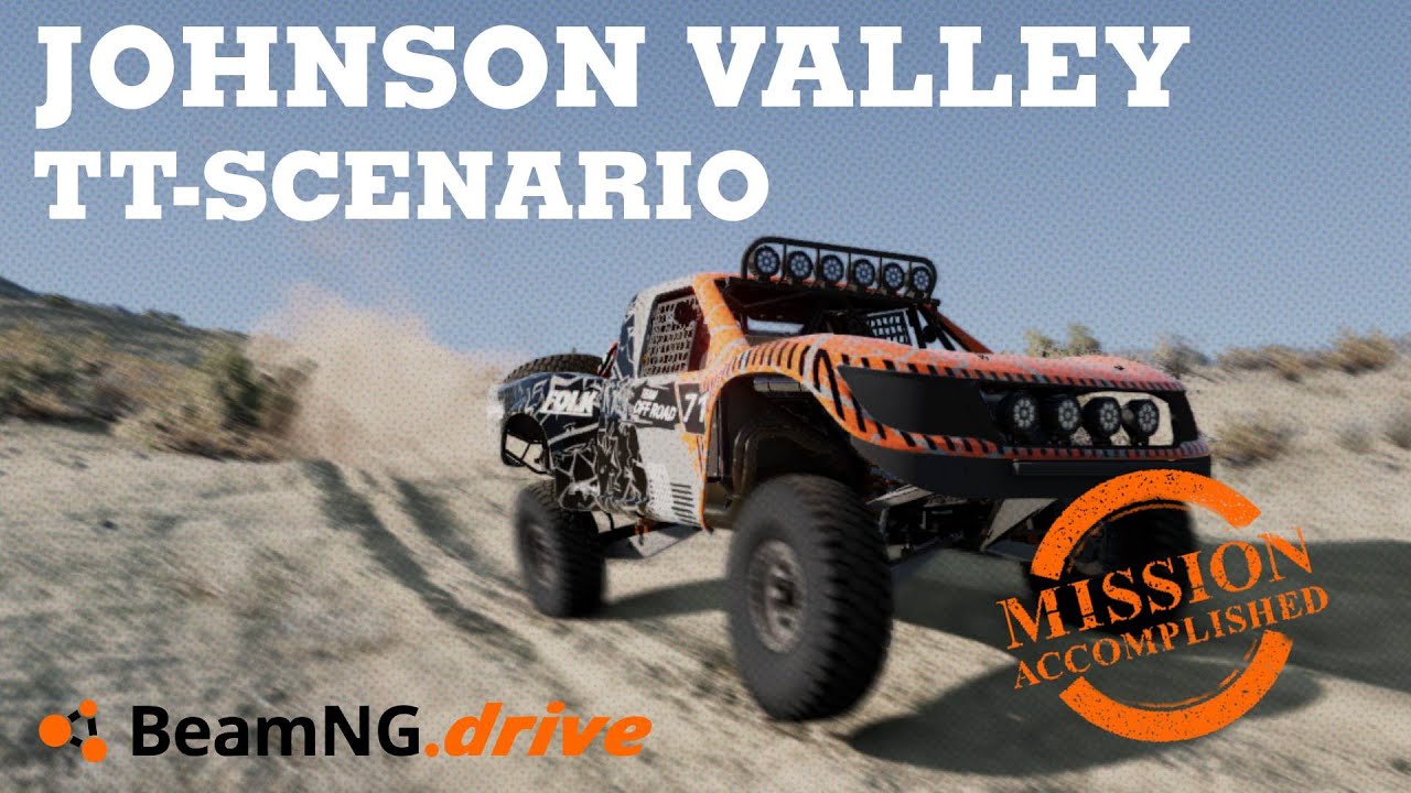 BeamNG.drive - Johnson Valley - Scenario - Time Trial - YouTube