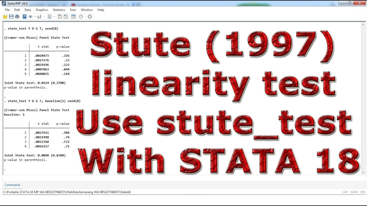 Stute (1997) linearity test Use stute_test With STATA 18 - YouTube