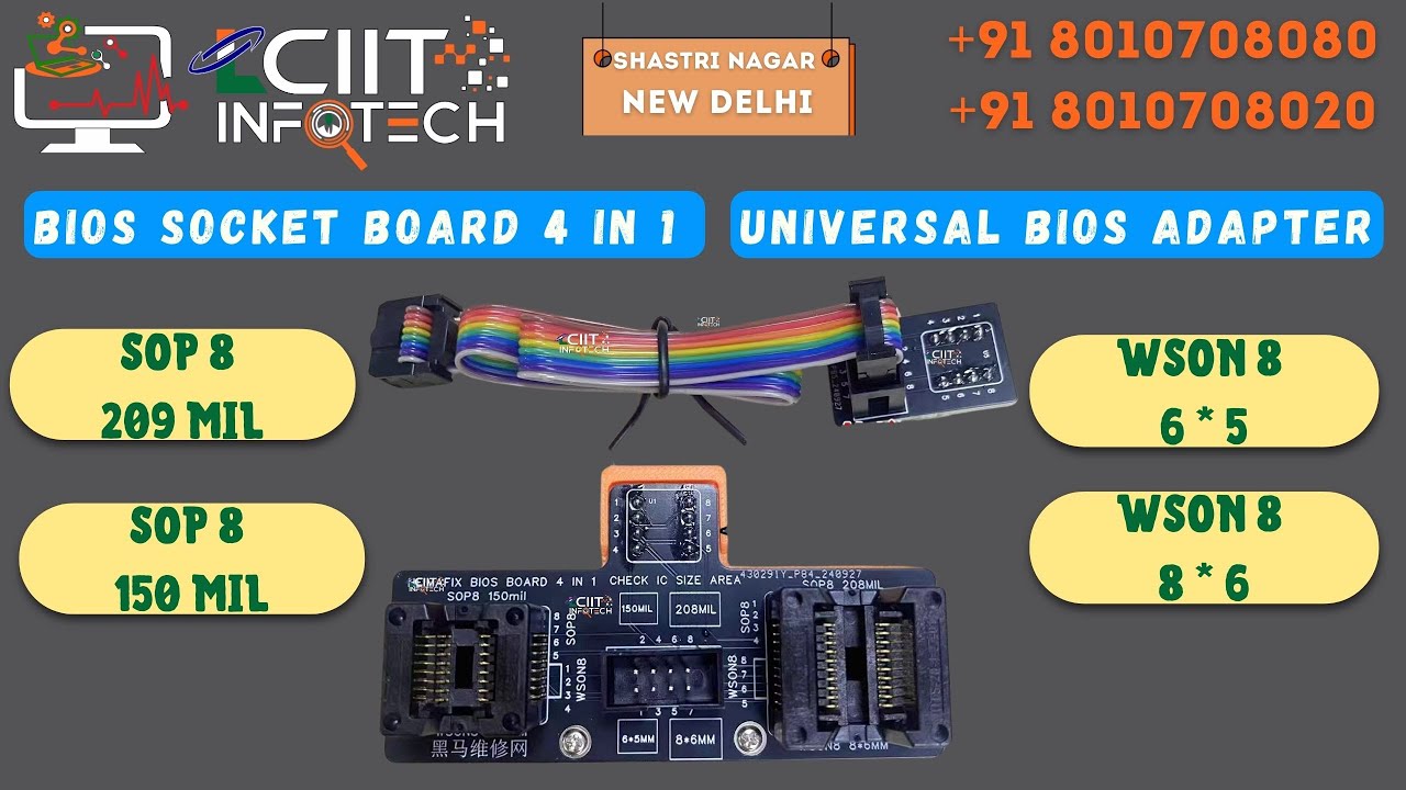 Bios Socket Board 4 in 1 Universal BIOS Programmer Adapter - YouTube