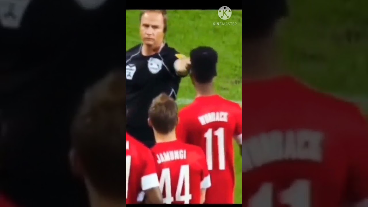 crazy referee in football moment - YouTube