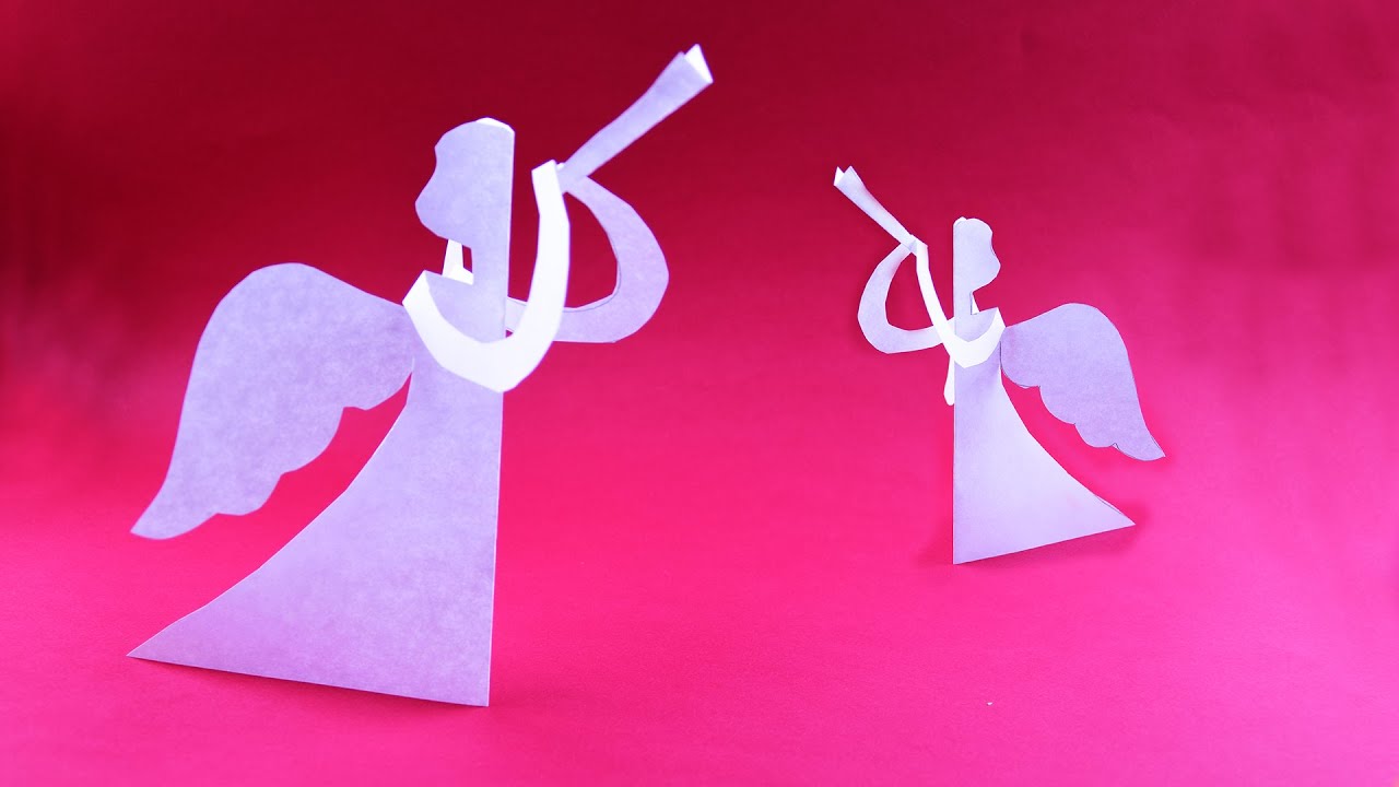 How to make paper Herald Angel ☃ DIY Christmas decoration ideas - YouTube