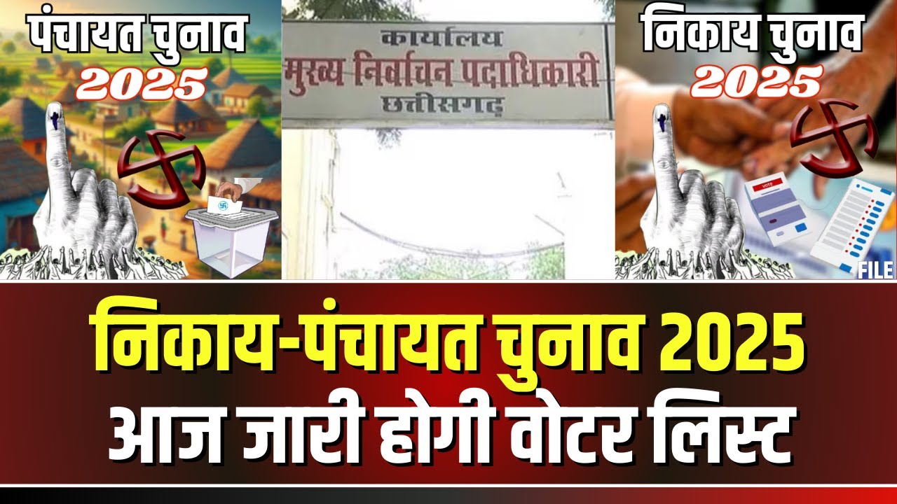 CG Election 2025: निकाय-पंचायत चुनाव के लिए आज जारी होगी Voter List। 20 जनवरी को लगेगा आचार ...