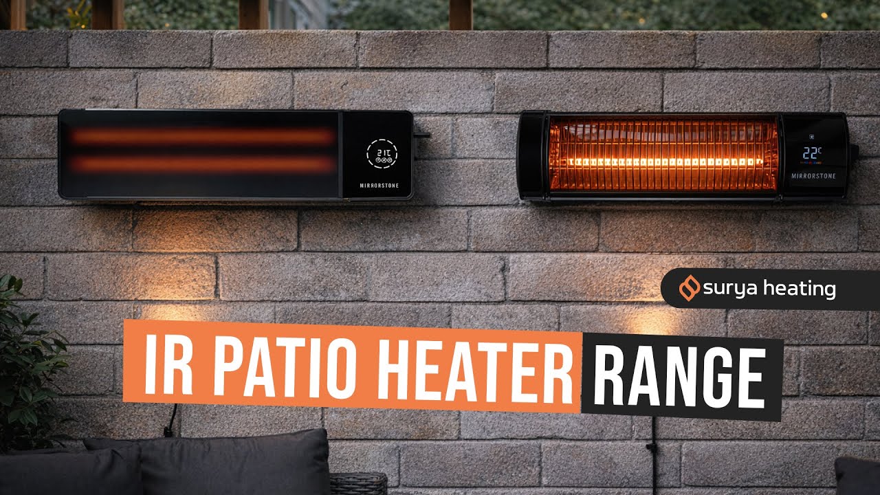 The IR Patio Heater Range at Surya Heating - YouTube