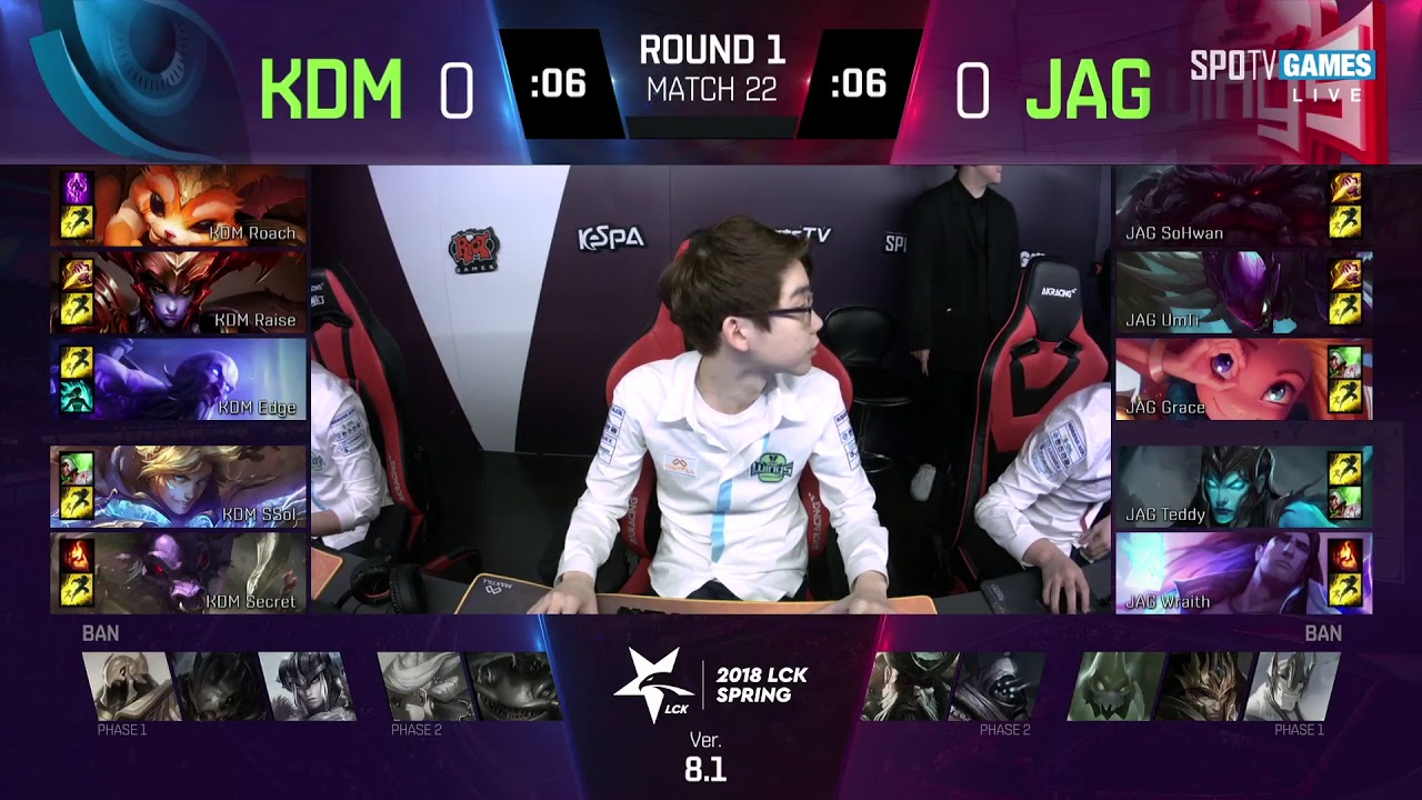 LCK Spring 30/01/2018 - KDM vs JAG - Week 3 Game 1 - Kongdoo Monster vs Jin Air GreenWings - LOL ...