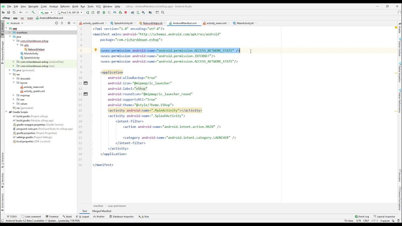 How To Check Network Connection | Kotlin | Android - YouTube