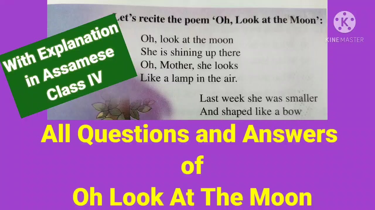 All Questions and Answers of Oh Look At The Moon Poem Class 4//Oh Look ...