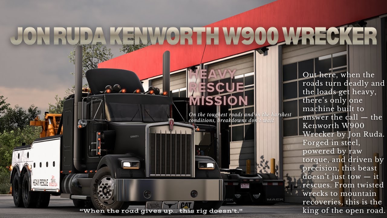 Kenworth W900 Wrecker by Jon Ruda - CAT C15 15.2L - Heavy Rescue Towing ...