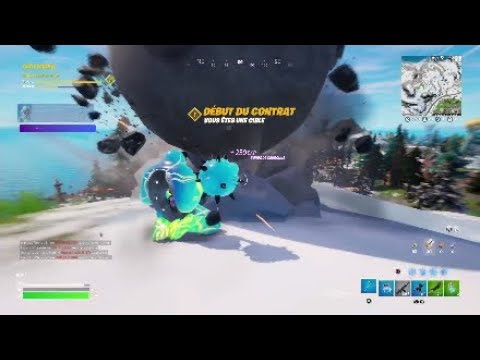 DÉPLACER UN ROCHER AVEC UN COUP PIED GLISSÉ Quête FORTNITE - YouTube