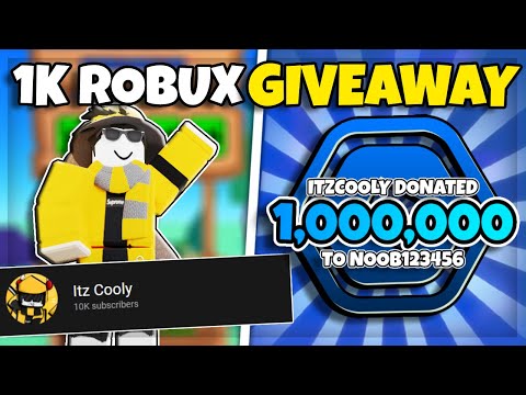 😍R$1,000 ROBUX GIVEAWAY! 10K SUBSCRIBER SPECIAL! | Roblox Pls Donate ...