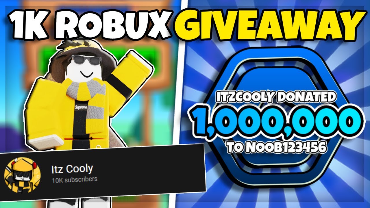 😍R$1,000 ROBUX GIVEAWAY! 10K SUBSCRIBER SPECIAL! | Roblox Pls Donate ...