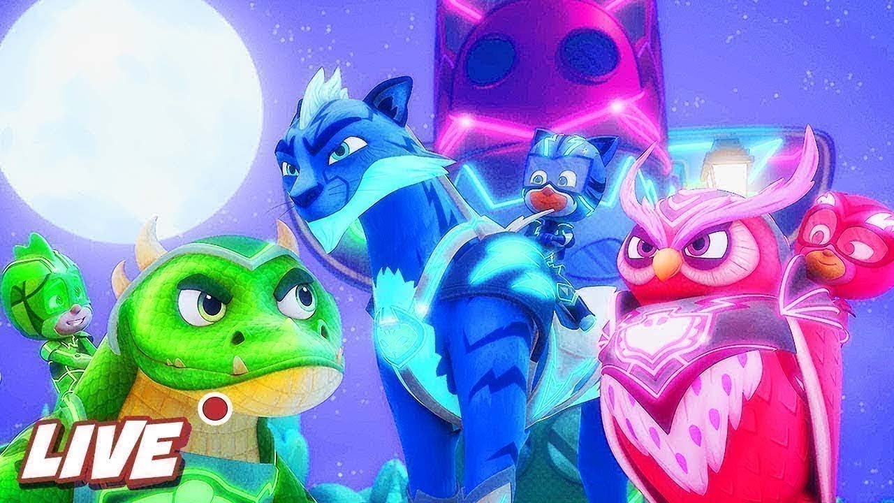 Here Come The PJ Riders | PJ Masks LIVE 24/7 🔴 | Kids Cartoon | Video ...