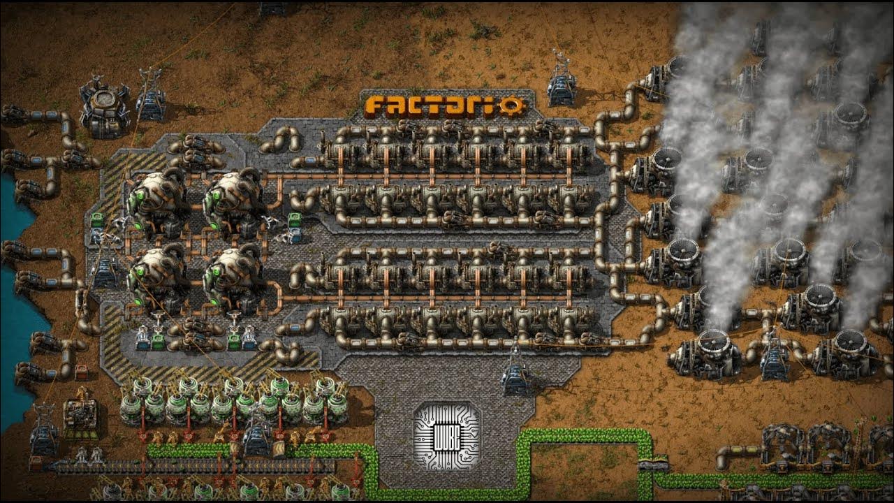 Factorio - Additional Vanilla Menu Simulations - 1 Hour - YouTube