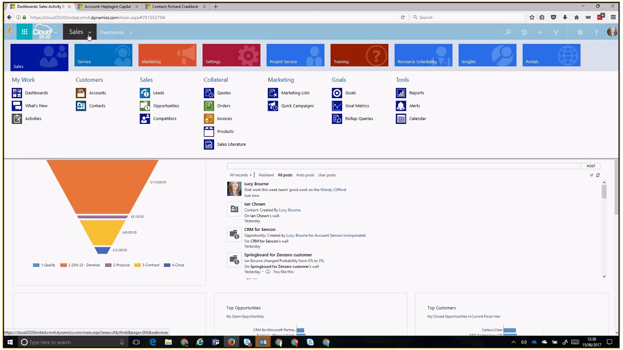 Demonstration of Dynamics 365 - YouTube