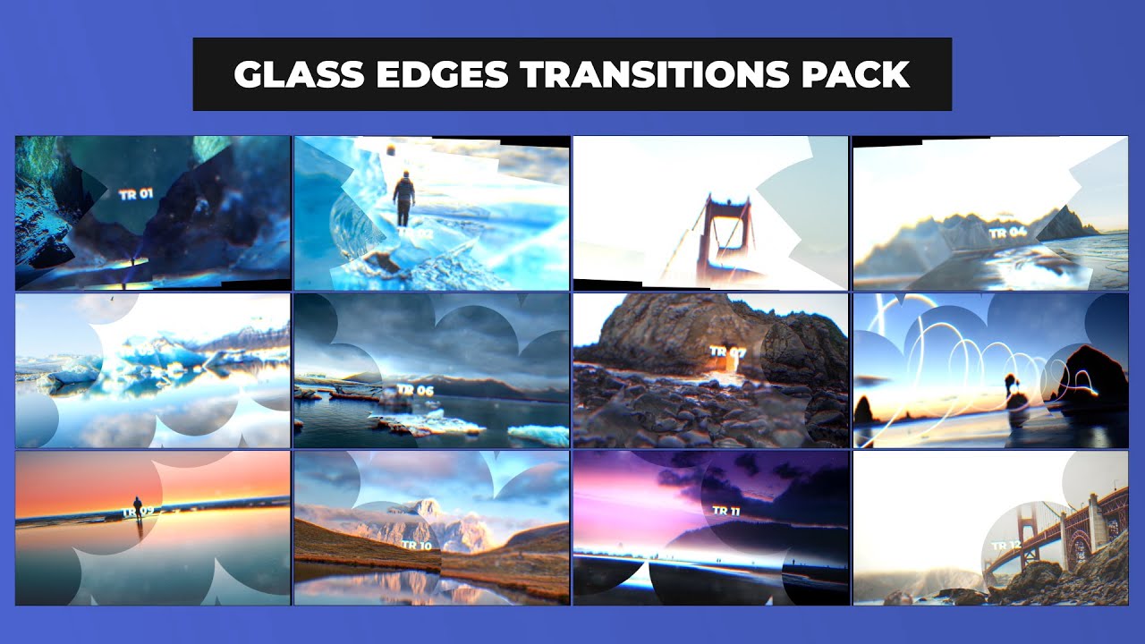 Glass Edges Transitions Pack After Effects Template - YouTube