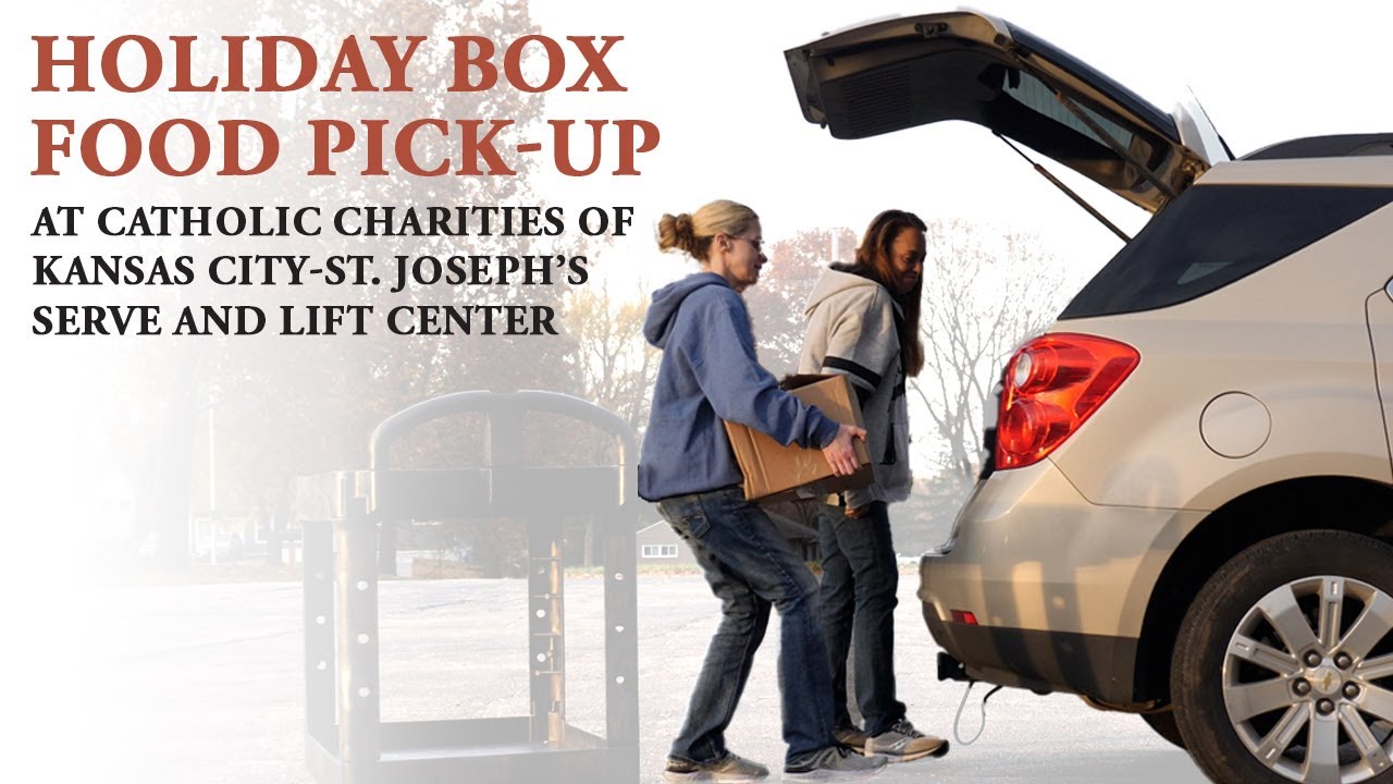 Holiday Food Box Pick-up - Serve&Lift Center - YouTube