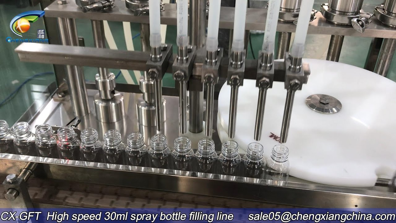 high speed 30ml spray filling line/spray bottle filling capping ...