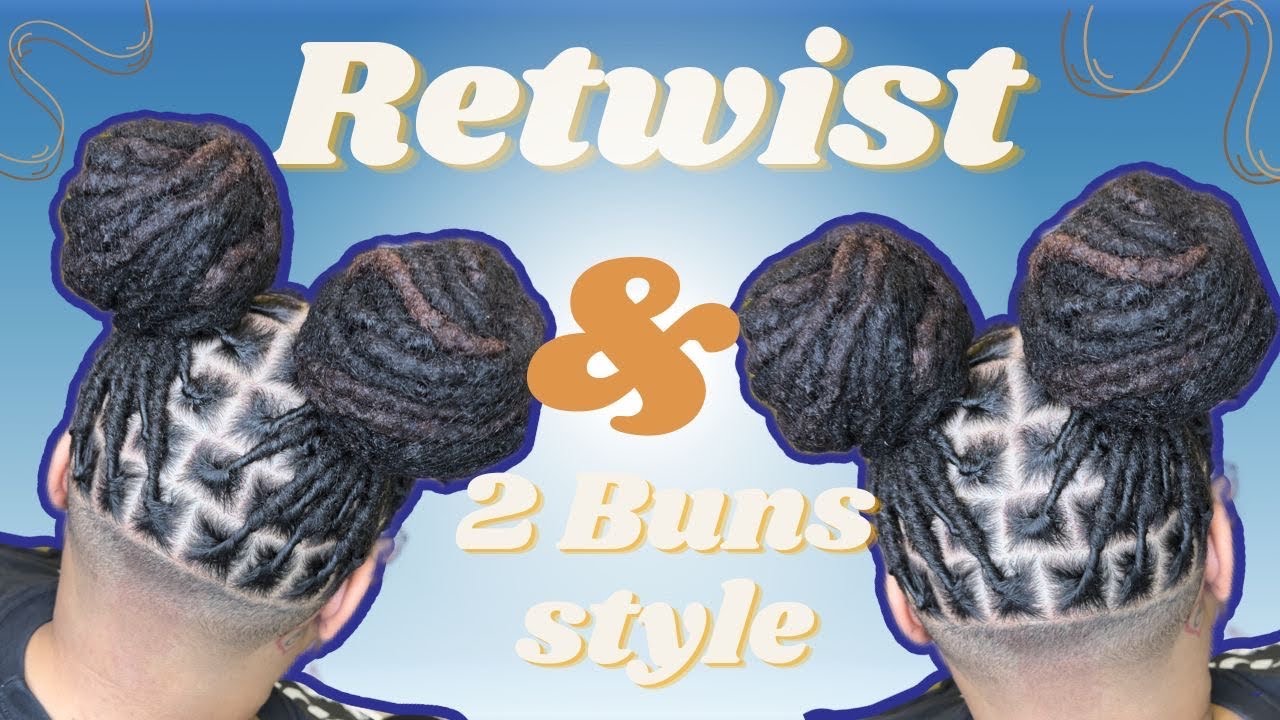 Retwist & Two Buns Loc Style 👧🏽 Come With Me #Locs #naturalhair - YouTube