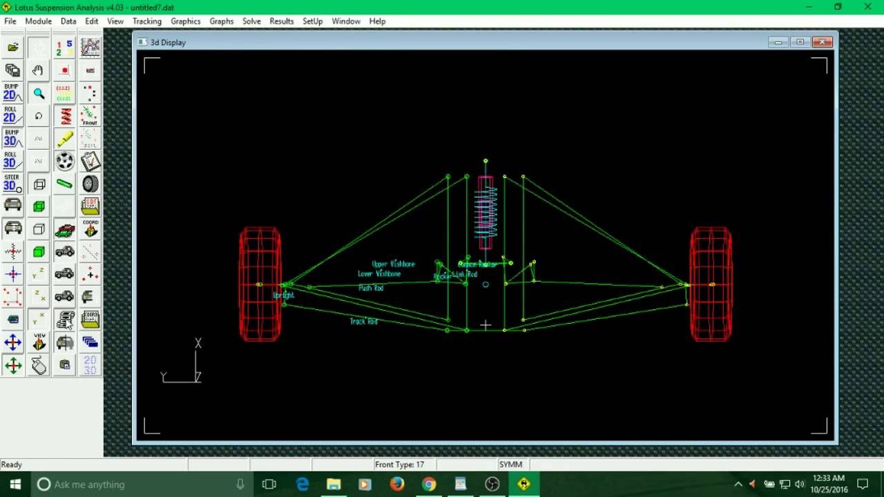 Templates suspension systems in Lotus Shark and Free body diagram ...