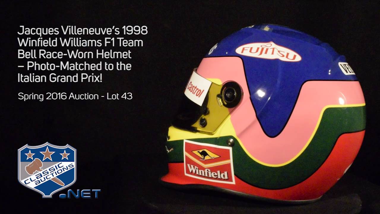 Jacques Villeneuve’s 1998 Winfield Williams F1 Team Bell Race-Worn ...