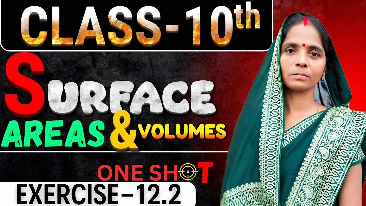 Class-10th maths chapter-12 exercise-12.2 one shot Surface areas and ...