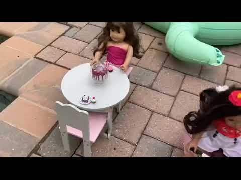 American girl doll pool party!!! 🎉 - YouTube
