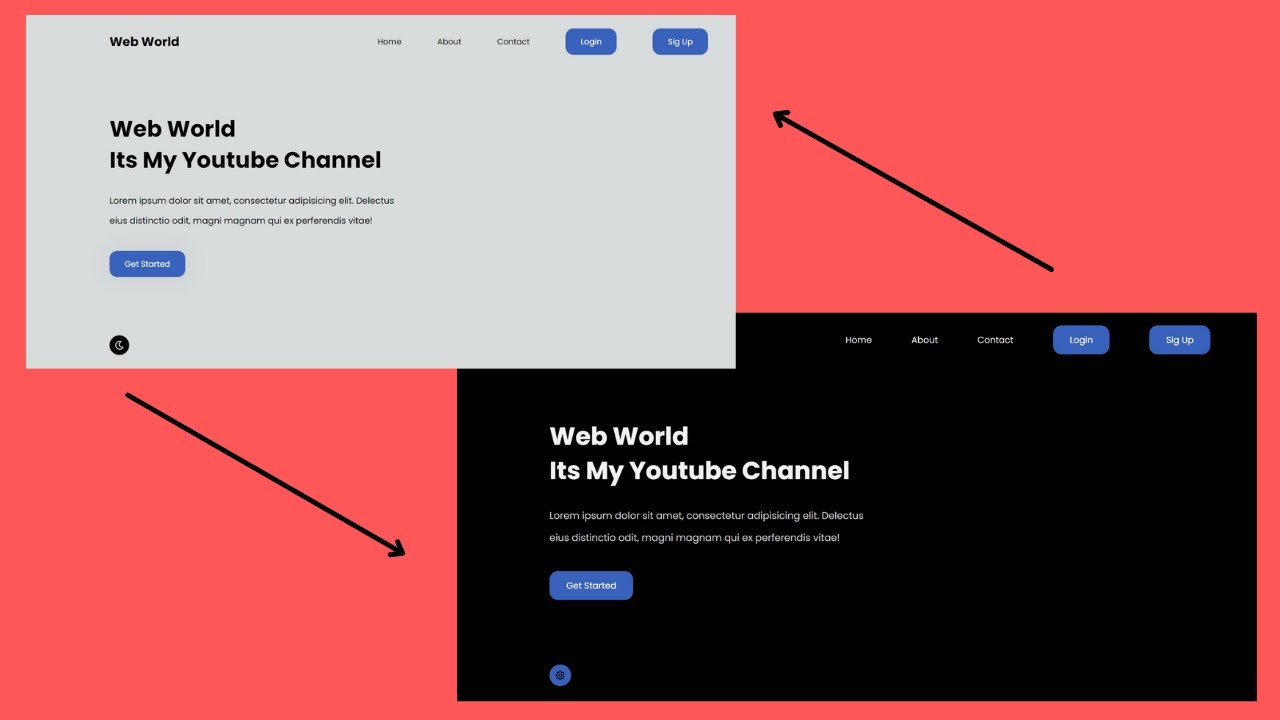 how creat a dark website using html css & javascript | dark web part 3 ...