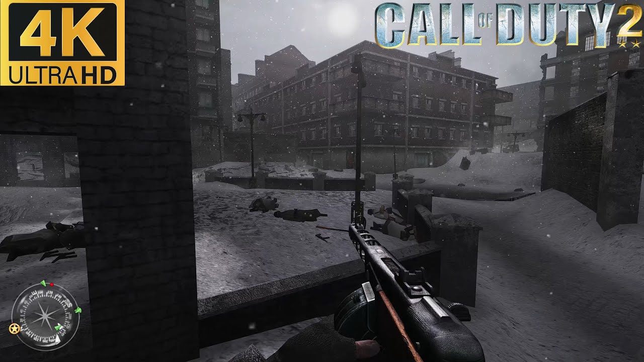 Call of Duty 2 (2005) | Downtown Assault | 4K | Remastered - YouTube