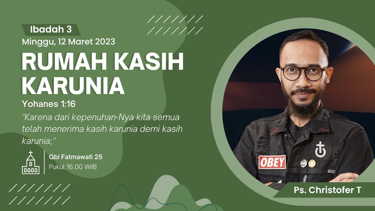 Ibadah Raya 3 - (Ps. Christofer Tapiheru) - 12 Maret 2023 - Live ...