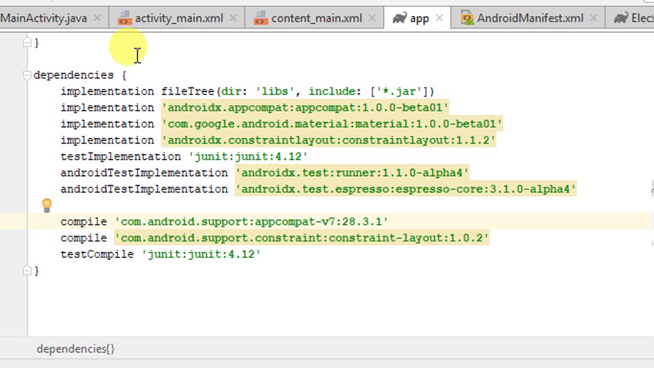 Configuration Compile Is Obsolete And Has Been Replaced With Implementation And Api Youtube