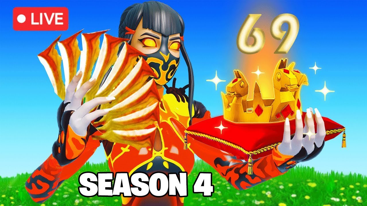 Playing FORTNITE until I get 69 CROWN WINS! (Live Challenge) Realtime ...