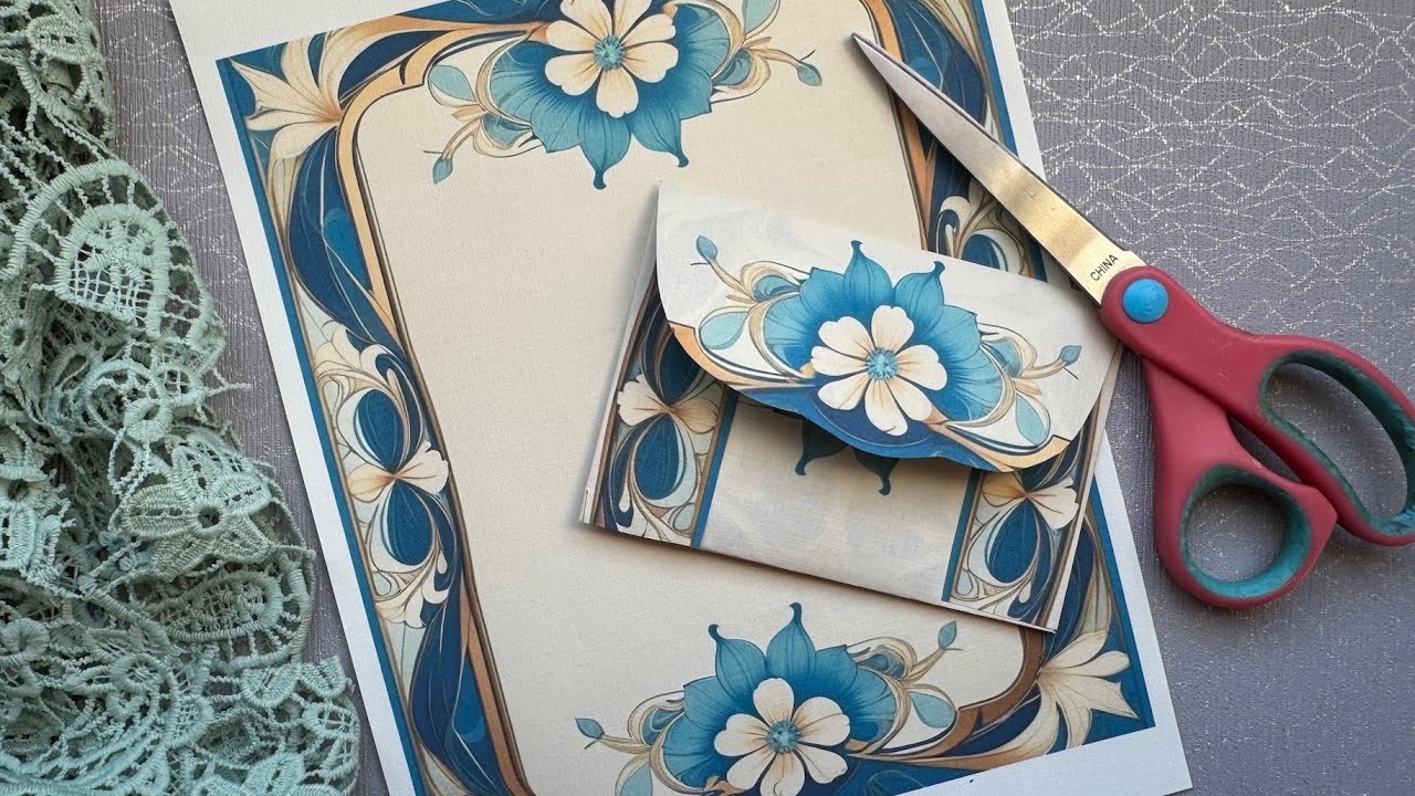 Make a Custom Envelope - Easy DIY / Tutorial Using Printable Blue ...