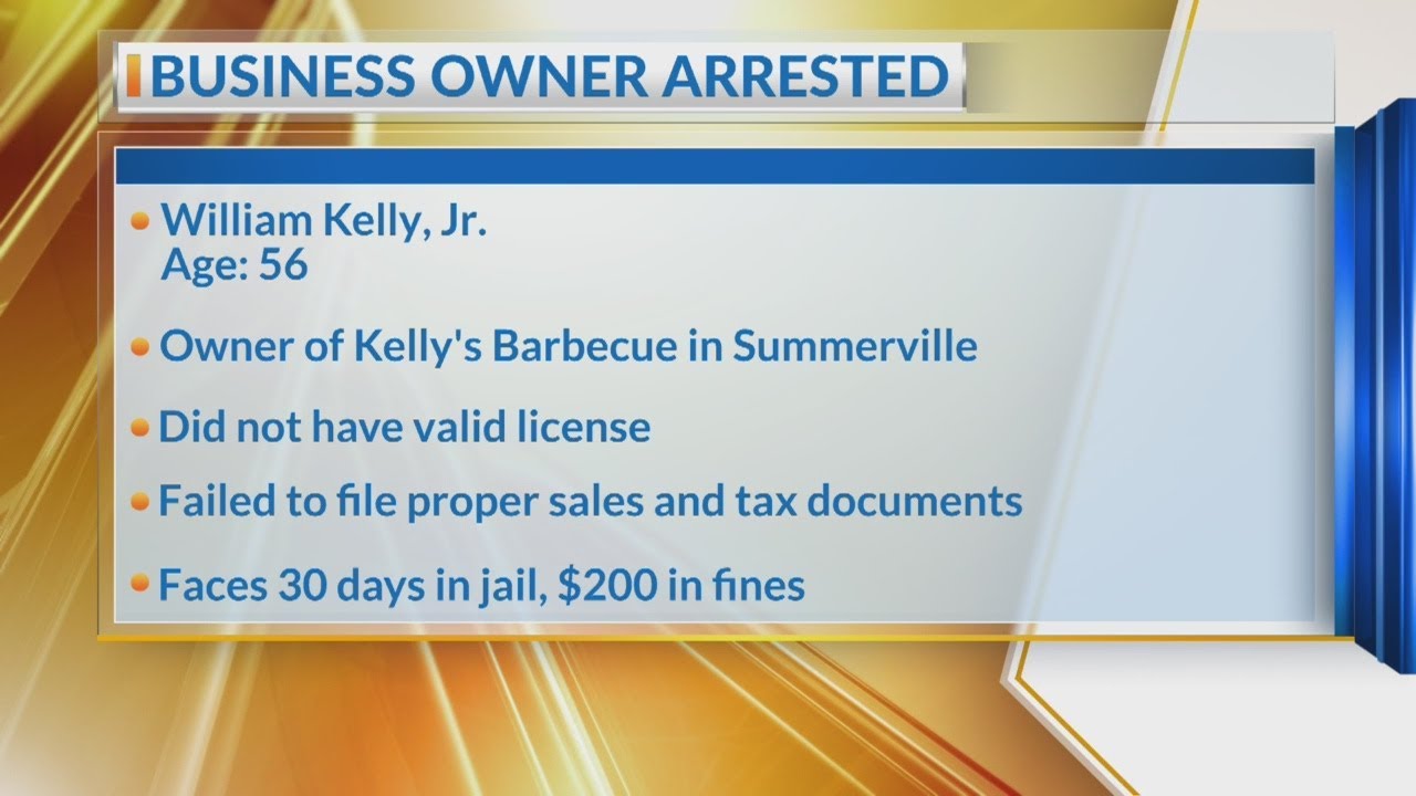 Owner of Kelly's BBQ arrested - YouTube
