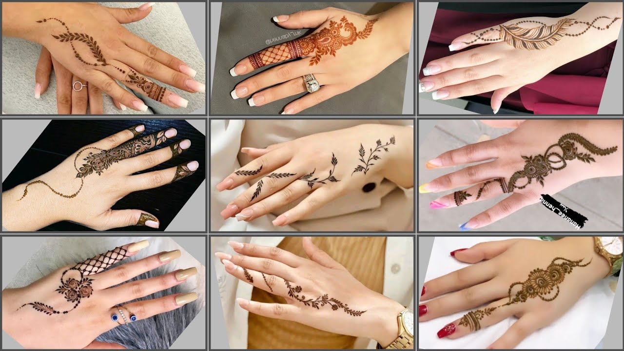 One finger mehndi design |Eid special easy mehndi design |Easter mahndi ...