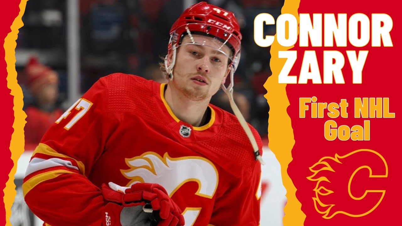 Connor Zary #47 (Calgary Flames) first NHL goal Nov 1, 2023 - YouTube