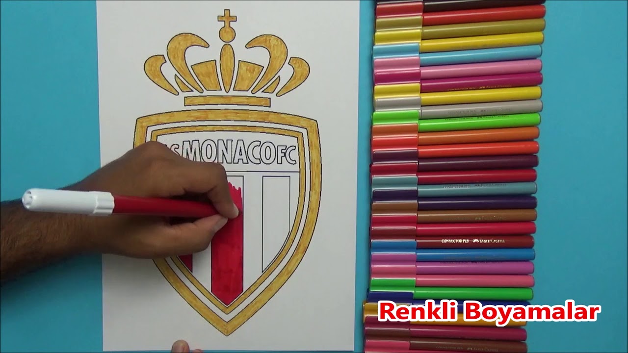 As Monaco FC Logo Coloring - YouTube