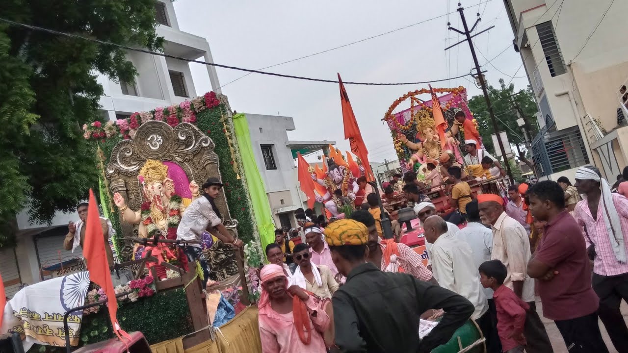 All Ganpati Visarjan 2022 || Old Town Badnera Amravati || Junivasti Che ...