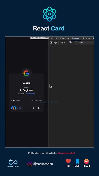 React Card #reactjs #frontenddevelopment - YouTube