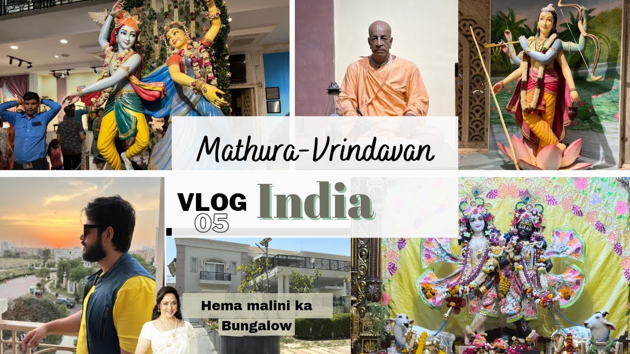 Mathura-Vrindavan vlog | Part-1 | Hema Malini ka Bangla | Bake Bihari ...