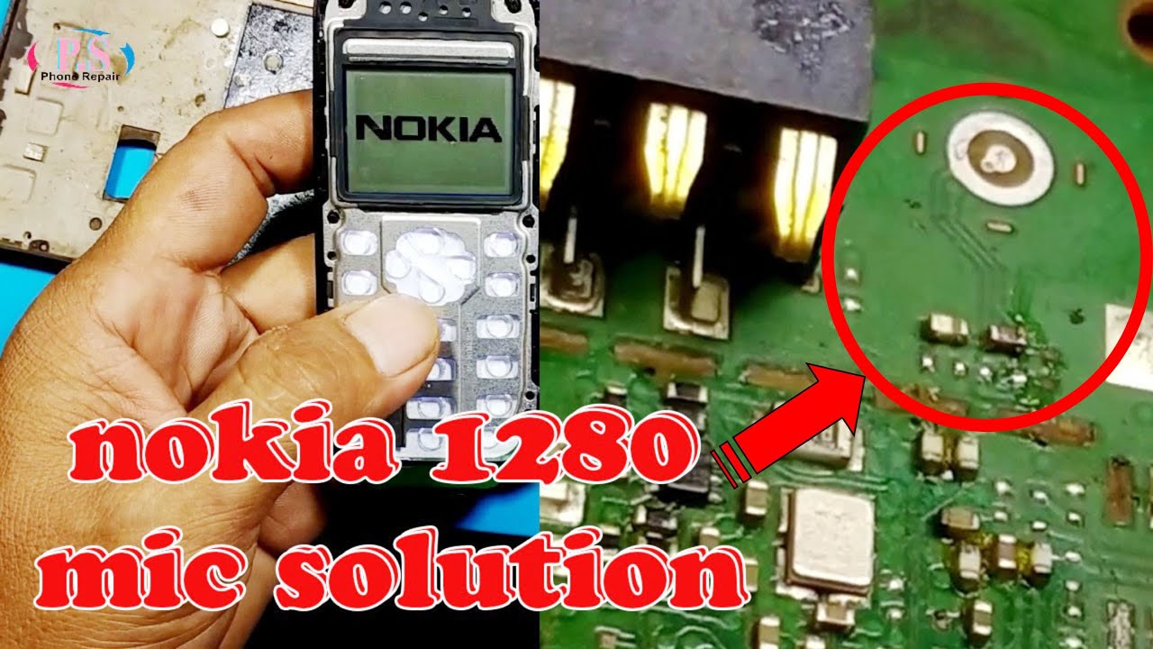 nokia 1280 mic jumper solution/how to repair nokia 1280 mic jumper ...