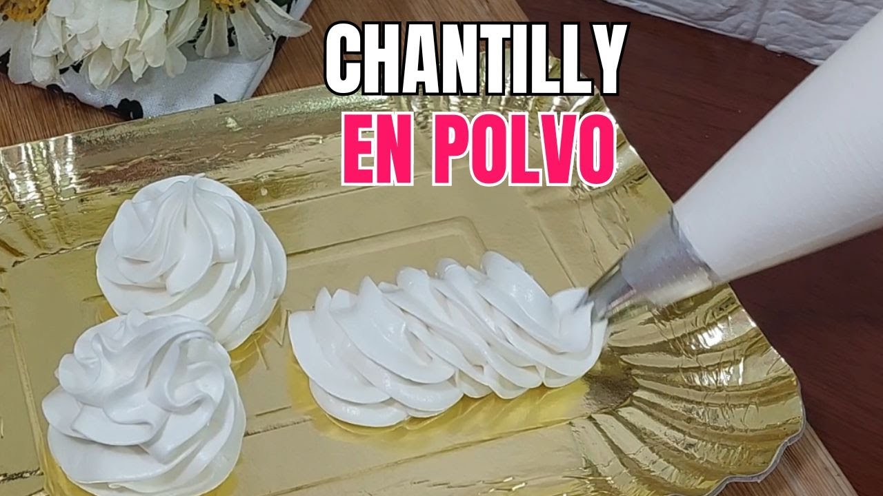 🛑 Cómo preparar crema CHANTILLY EN POLVO - YouTube