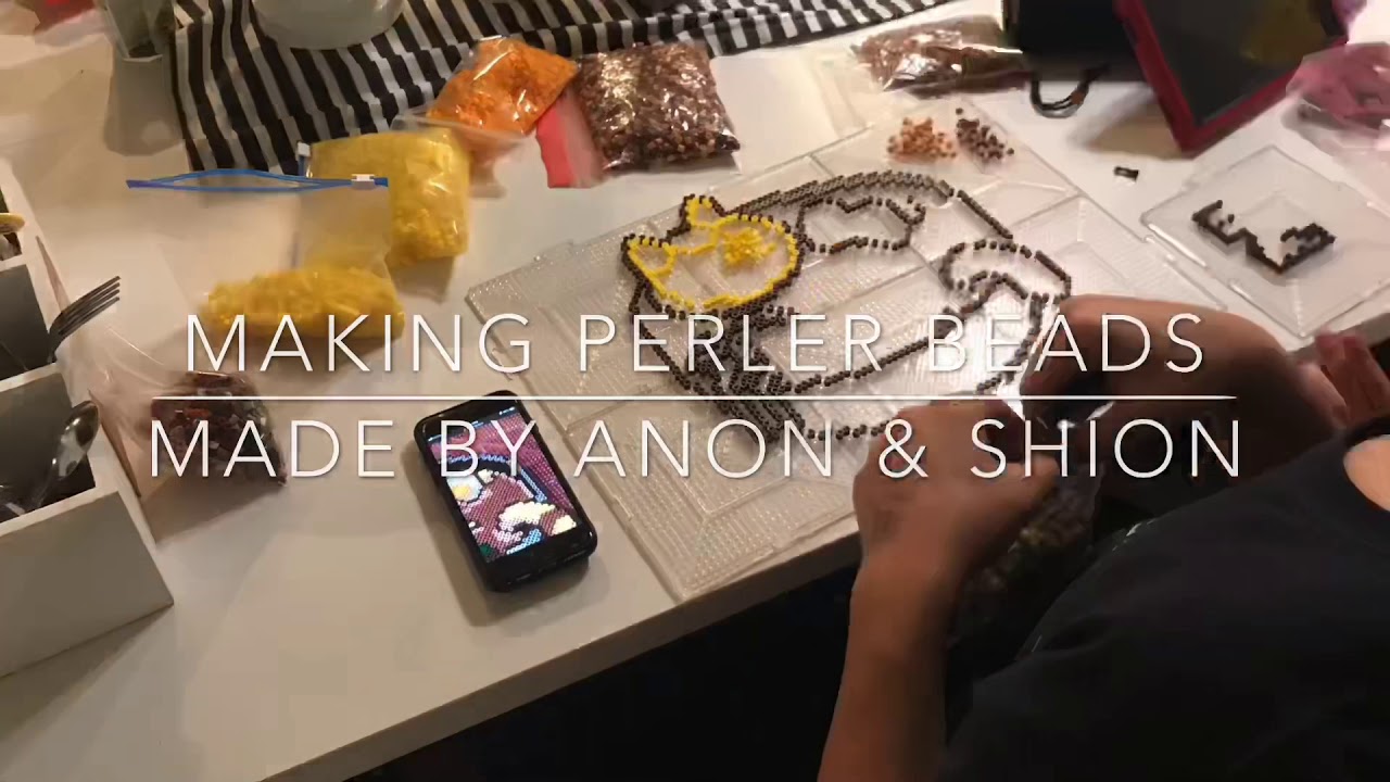 Making Perler Beads “ Ramen Cat” - YouTube